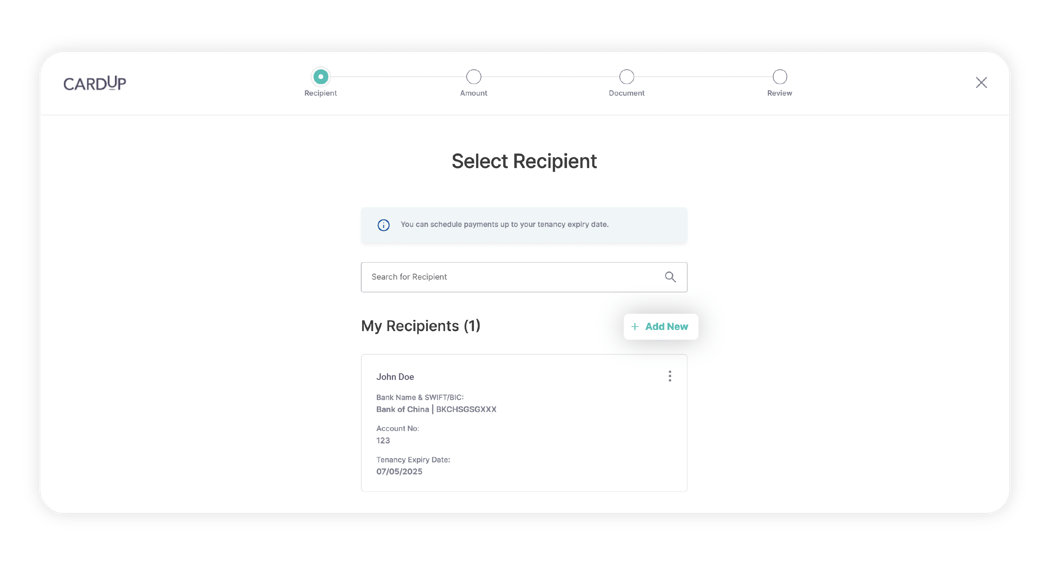 Paying your monthly rent with your credit card through CardUp